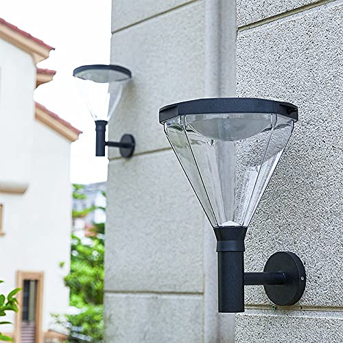 Wall Light, Wall Sconces, Outdoor Exterior Wall is Modern and Simple Wall Lantern Solar Energy-Saving LED Without Wiring Wall Sconce IP65 Waterproof Light Control Patio Light PC Lampshade Exterior Lig