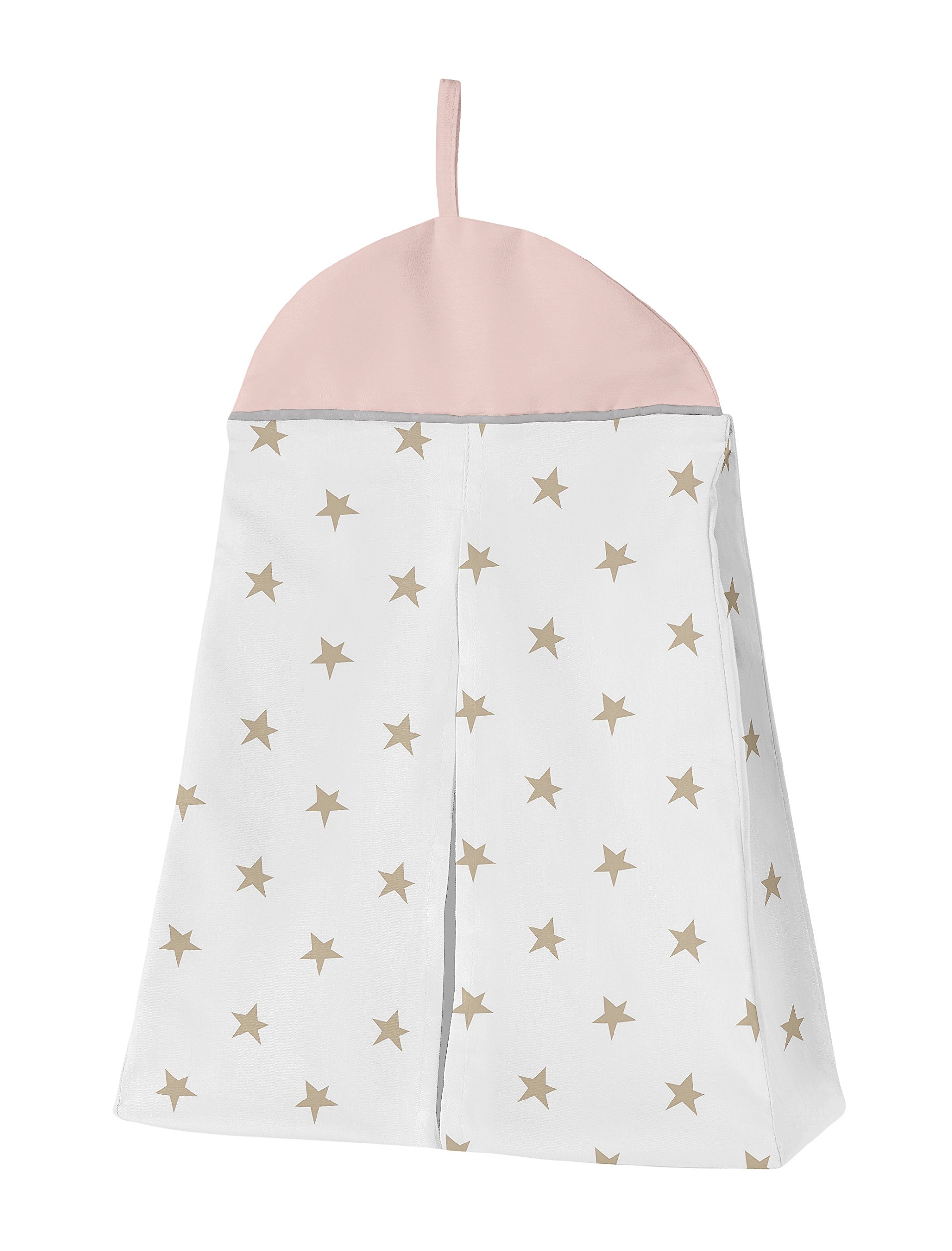 Sweet Jojo Designs 4 pc. Blush Pink, Gold, Grey and White Star and Moon Celestial Baby Girl Crib Bedding Set