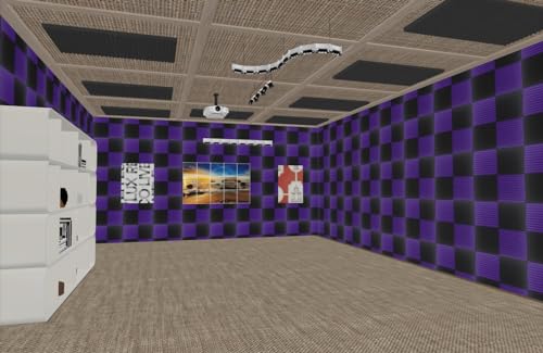 96 Pack Absorb the echo Acoustic Foam Panel Wedge Studio Soundproofing Wall Tiles Purple/black 12" X 12" X 1"