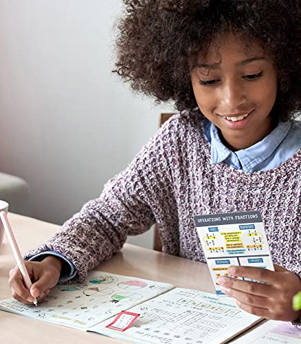 Be Clever Wherever Grade 5 Math Kit, 4th & 5th Grade Math Tool Kit, Word Problem Strategies, Intermediate Division Strategies, and Advanced Fractions Math Reference Books (17 Pc)
