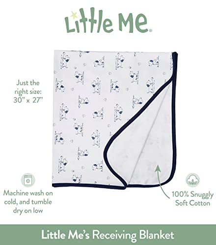 Little Me Baby Boys' Cute Puppies Swaddling Receiving Blanket