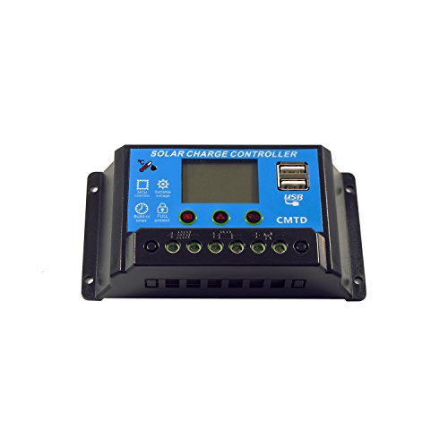 ALEKO SC402 Solar Charge Controller 20A Intelligent 2 USB Ports Display 12V / 24V