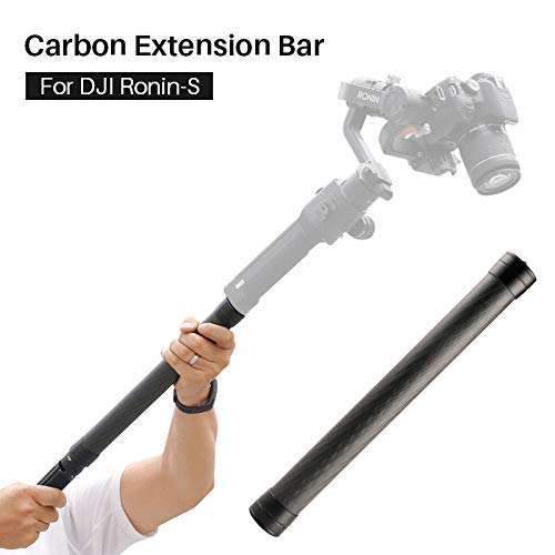 AgimbalGear DH10 Carbon Fiber Extension Monopod Pole Rod Extendable Stick 1/4'' 3/8'' Thread Compatible for DJI Ronin S Moza Air Cross FeiyuTech AK4000 Zhiyun Crane 2 Smooth 4 Stabilizer Gimbal