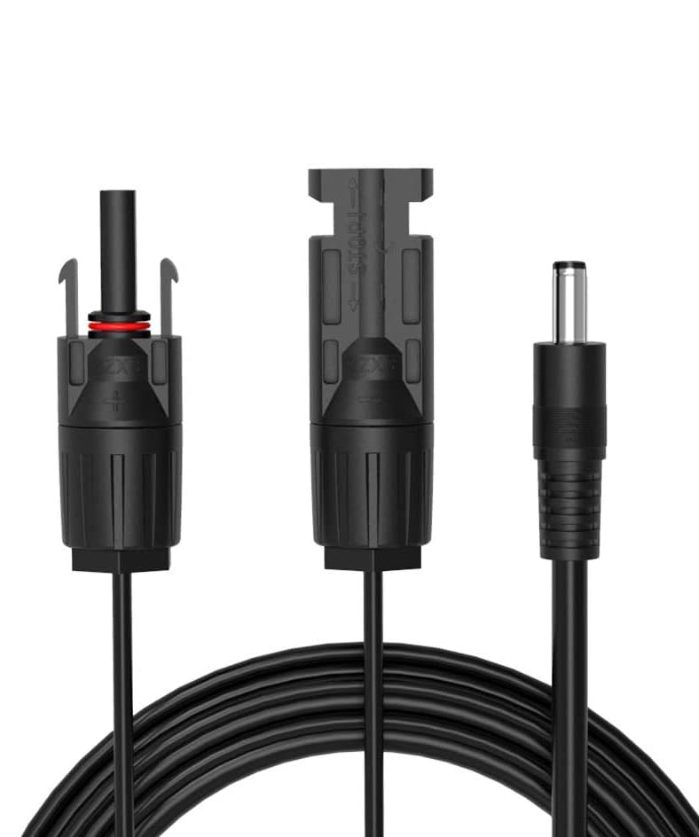 ALLPOWERS Solar Extension Cable with MC-4 Female and Male Connector to DC 5.5mm x 2.1mm (5.5X 2.5mm Connector Included) Power Pole Port, 1.5M 16AWG Connector for Solar Panel to Portable Generator