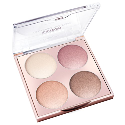 L'Oreal Paris Makeup True Match Lumi Glow Nude Highlighter Makeup Palette, Moon-Kissed, 0.26 oz.