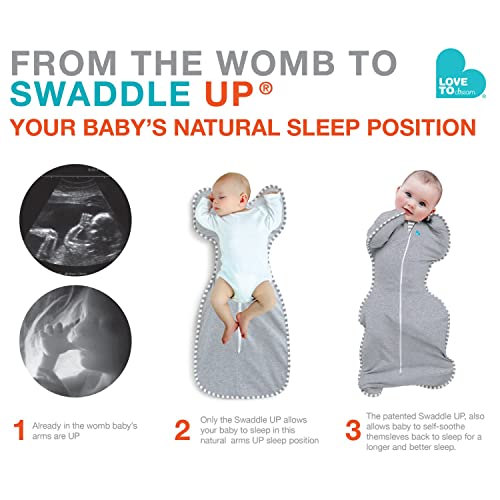Love to Dream Swaddle UP Self-Soothing Sleep Sack 8-13 lbs., Lightweight Spring Swaddle for Dramatically Better Sleep, Snug Fit Calms Startle Reflex, 0.2TOG, Olive, Small