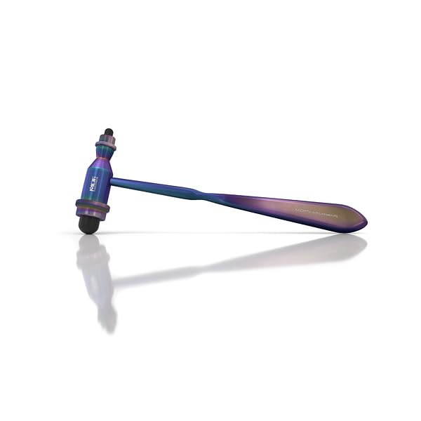 MDF Instruments, Tromner Neurological Reflex Hammer with Pointed Tip Handle for Cutaneous and Superficial Responses - Free-Parts-for-Life (MDF555KL11) (Kaleidoscope - Rainbow)