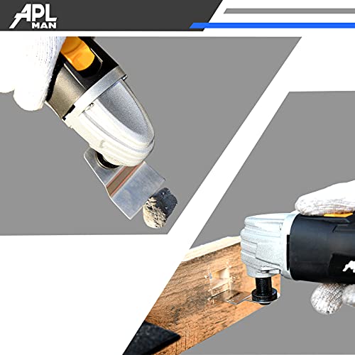 APLMAN Multi Purpose Oscillating Tool, 1.6-Amp Oscillating Multi Tool with 3.2°Oscillation Angle, Single Speed and 8 Pcs Accessories,Carrying Box
