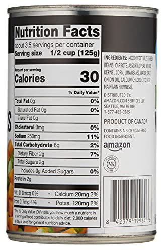 Amazon Brand - Happy Belly Mixed Vegetables, 15 ounce (Pack of 1)