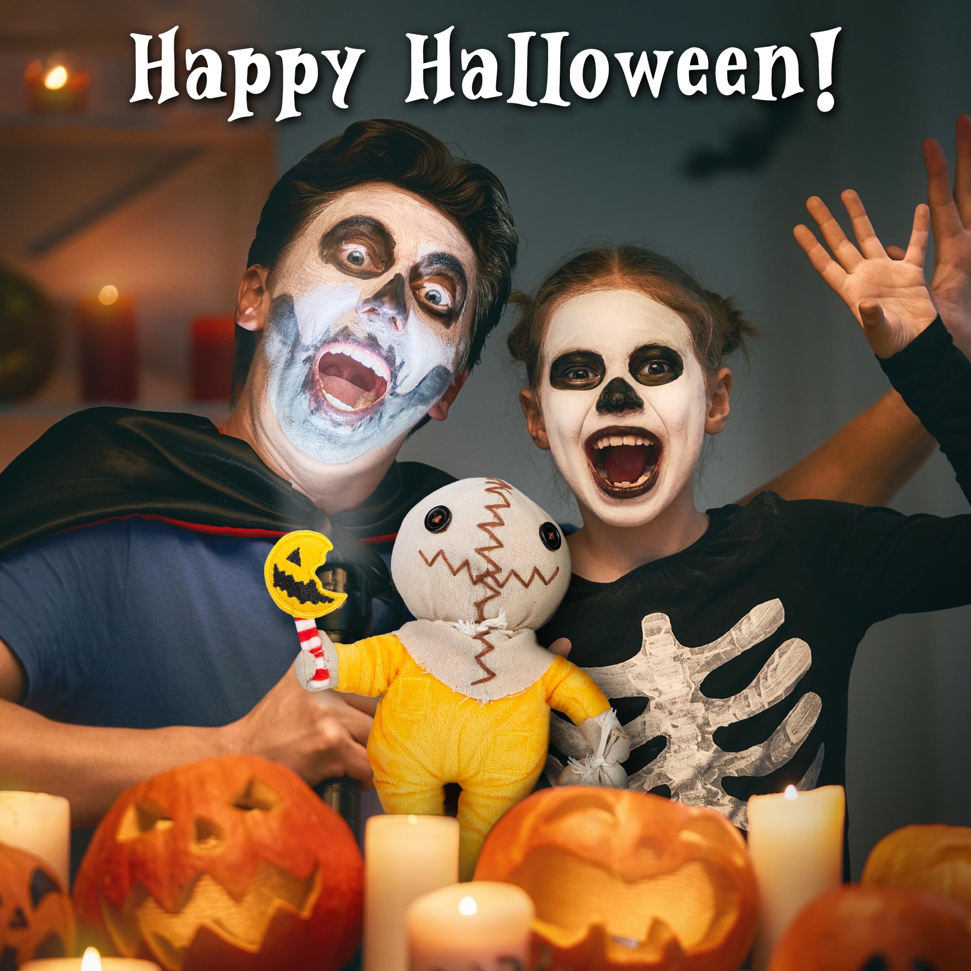 8" Sam's Trick-or-Treat Plush: Halloween Doll for Spooky Decorations and Collectors, Stuffed Animal Design