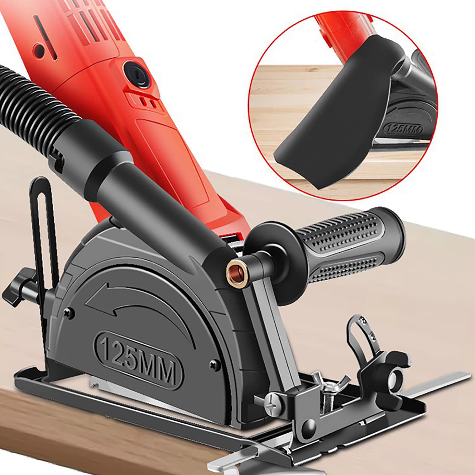 Angle Grinder Holder 45 Degree Adjustable Angle Grinder Accessories Cover for Safely Cutting and Grooving (1× Base Bracket 1× Ruler)