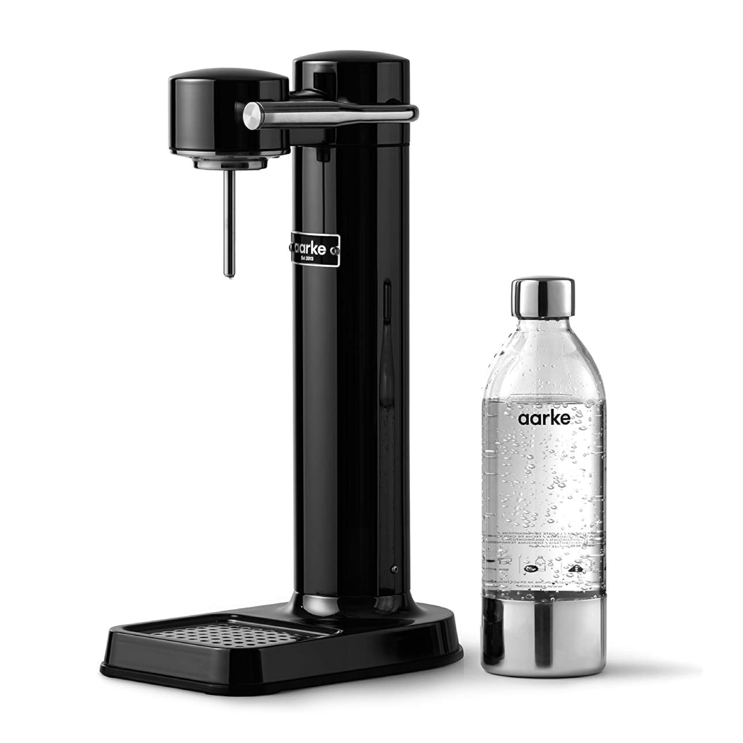 aarke - Carbonator III Premium Carbonator/Sparkling & Seltzer Water Maker with PET Bottle (Black Chrome)