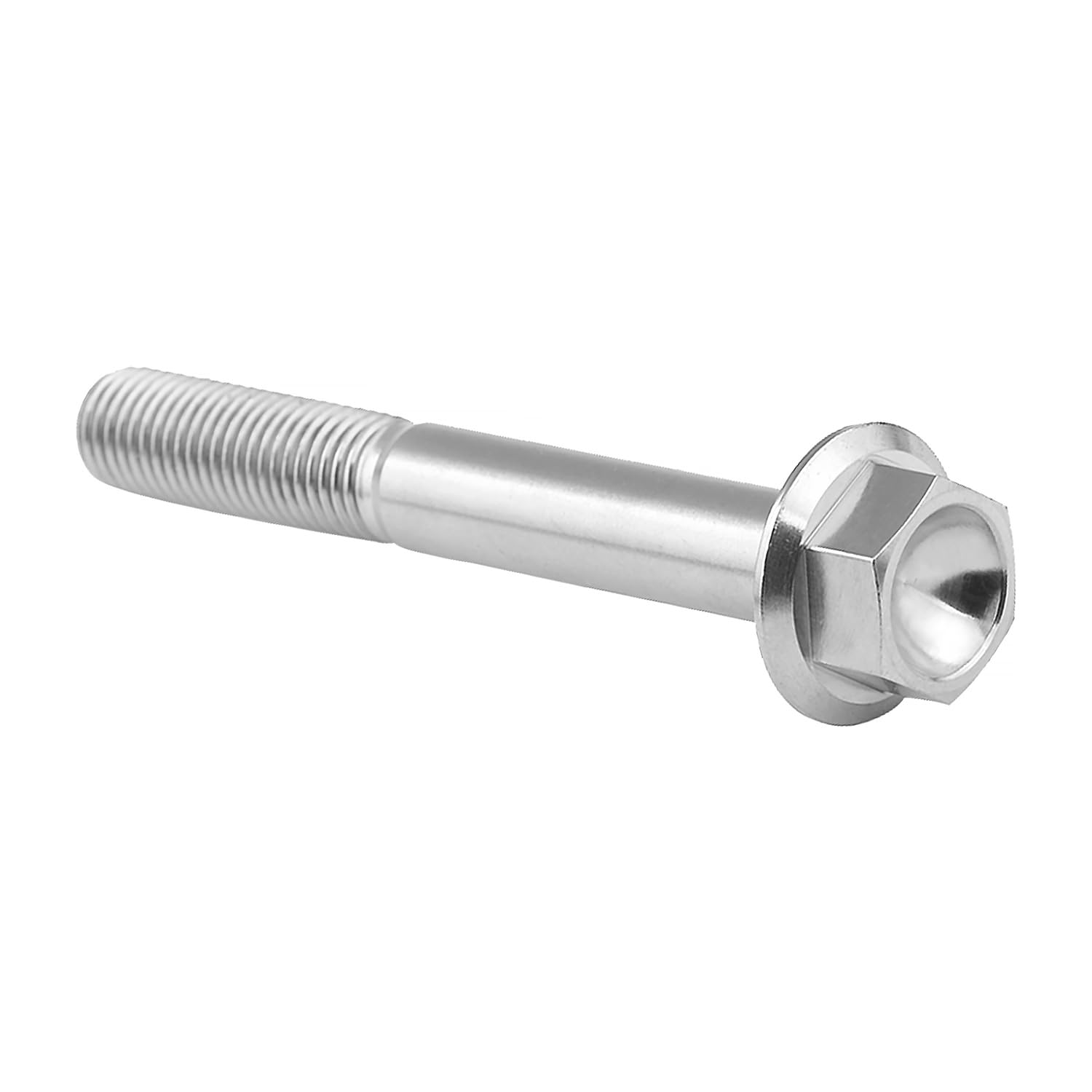 Wanyifa M10 x 30 35 40 45 55 60 65 70 75 80 100mm 1.25 Pitch Titanium Ti Flange Hex Bolt (M10x100mm)