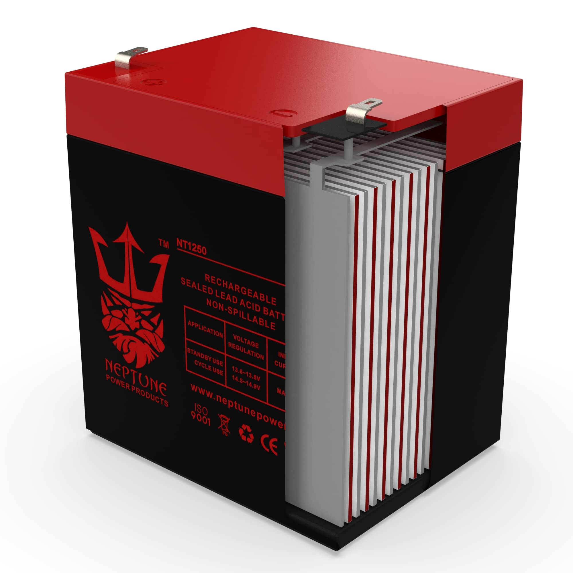 Neptune Brand NT1250 12v 5ah Replacement SLA Battery for Chamberlain 4228 Garage Door Opener Battery