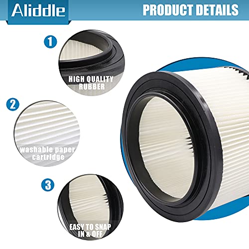 Aliddle 17810 Replacement Filter For Craftsman 9-17810 Wet Dry General Purpose Vacuum Cleaner Fit 3&4 Gallon