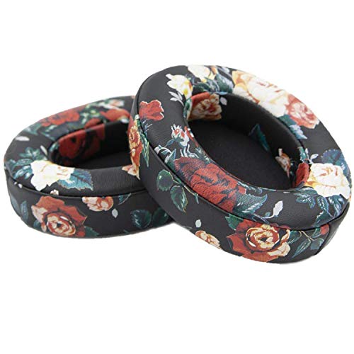 Beats Studio 3 Ear Pads, BUTIAO Replacement Protein Leather Earpads Memory Foam Ear Cushion Cups Repair Parts for Beats Studio 3 Studio 2 Wireless Wired Headphones by Dr.Dre - Black Floral