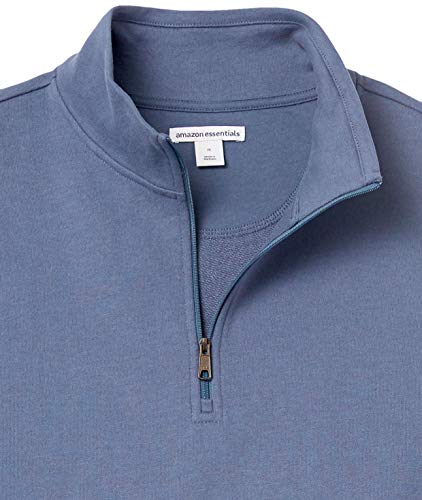 Amazon Essentials Men's Lightweight French Terry Quarter-Zip Mock Neck Sweatshirt, Indigo, X-Large