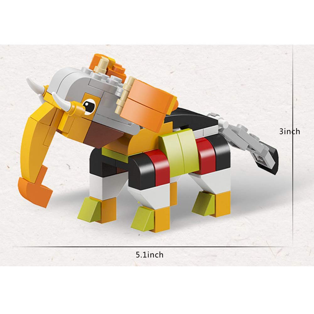 Cyeah 12 in 1 Mini Animal Building Block Set,Stem Building Brick Animal Kingdom Zoo Toys for Kids