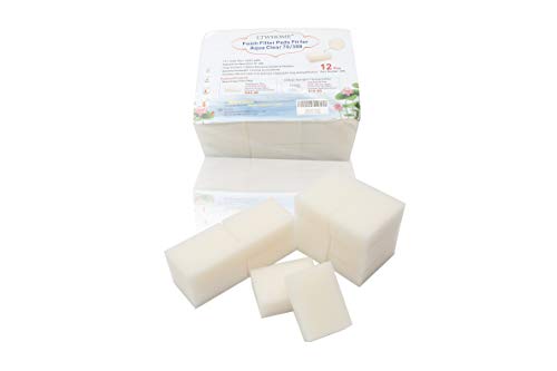 LTWHOME Foam Filter Pads Fit for Aqua Clear 70/300 AquaClear 70-Gallon 30 PPI(Pack of 12)