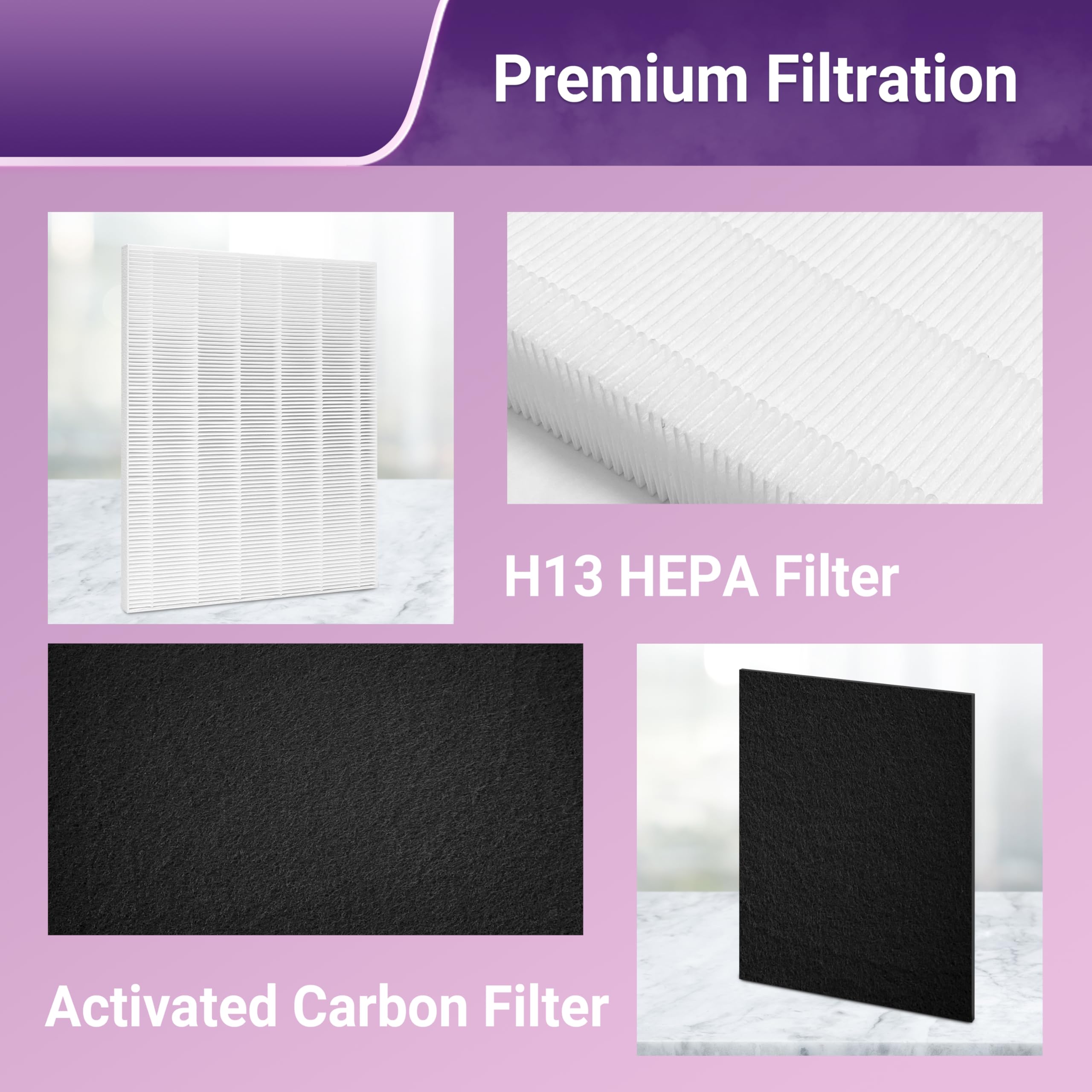Aneedmore C545 Replacement Filter for Winix S Air Purifier. 2 True HEPA(H13) Filter + 8 Activated Carbon Filters,Part No. 1712-0096-00 and 2522-0058-00