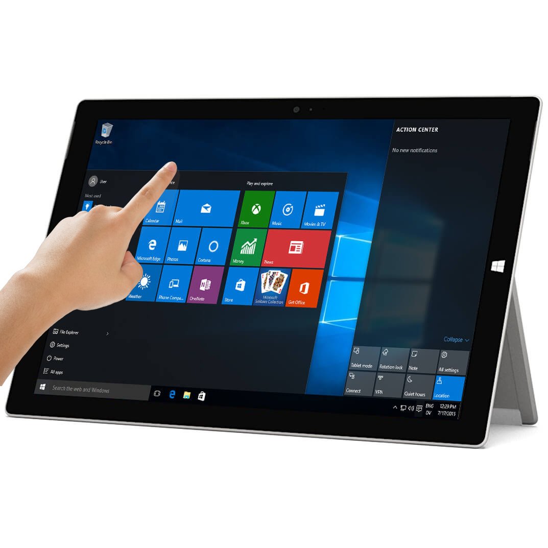 Microsoft Surface Pro 3 Tablet (12-inch, 256 GB, Intel Core i5, Windows 10) + Microsoft Surface Type Cover (Renewed)