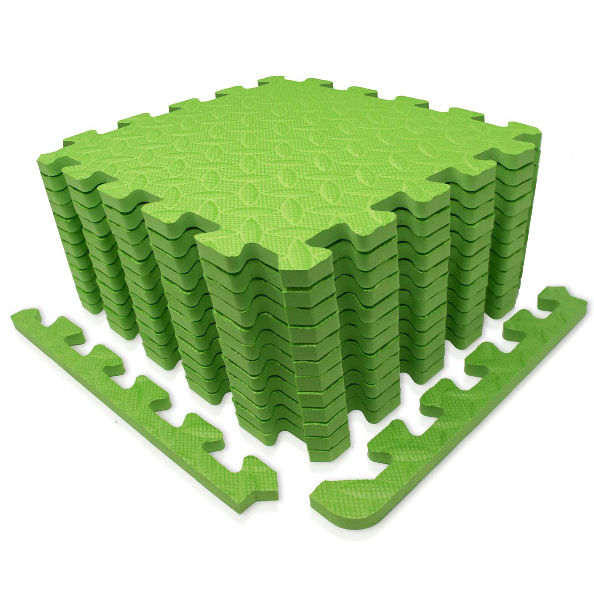 9HORN Exercise Mat/Protective Flooring Mats with EVA Foam Interlocking Tiles and Edge Pieces Suitable for Gym Equipment, Yoga, Surface Protection