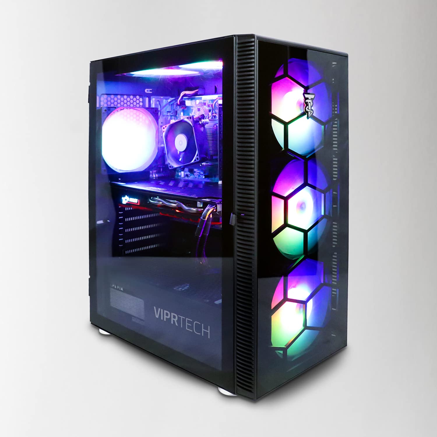ViprTech Ultimate Gaming PC Desktop Computer - Intel i5 4th Gen, GTX 1060 6GB, 16GB RAM, 1TB, VR Ready, WiFi, RGB Lighting, Windows 10 Pro, Streaming, Editing, 1-Year Warranty