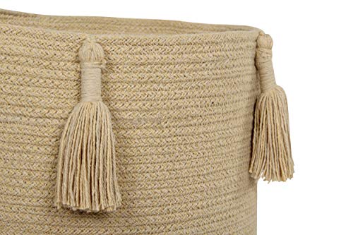 Lorena Canals Basket Woody Honey - Dk Honey, Lt Honey - Baskets - 9" x Ø 9" - 97% Cotton, 3% Other Fibres