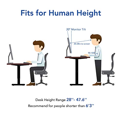 FLEXISPOT Electric Black Standing Desk Whole Piece 55 x 28 Inch Desktop Adjustable Height Desk Home Office Computer Workstation Sit Stand up Desk (White Frame + 55" Black Top, 2 Packages)