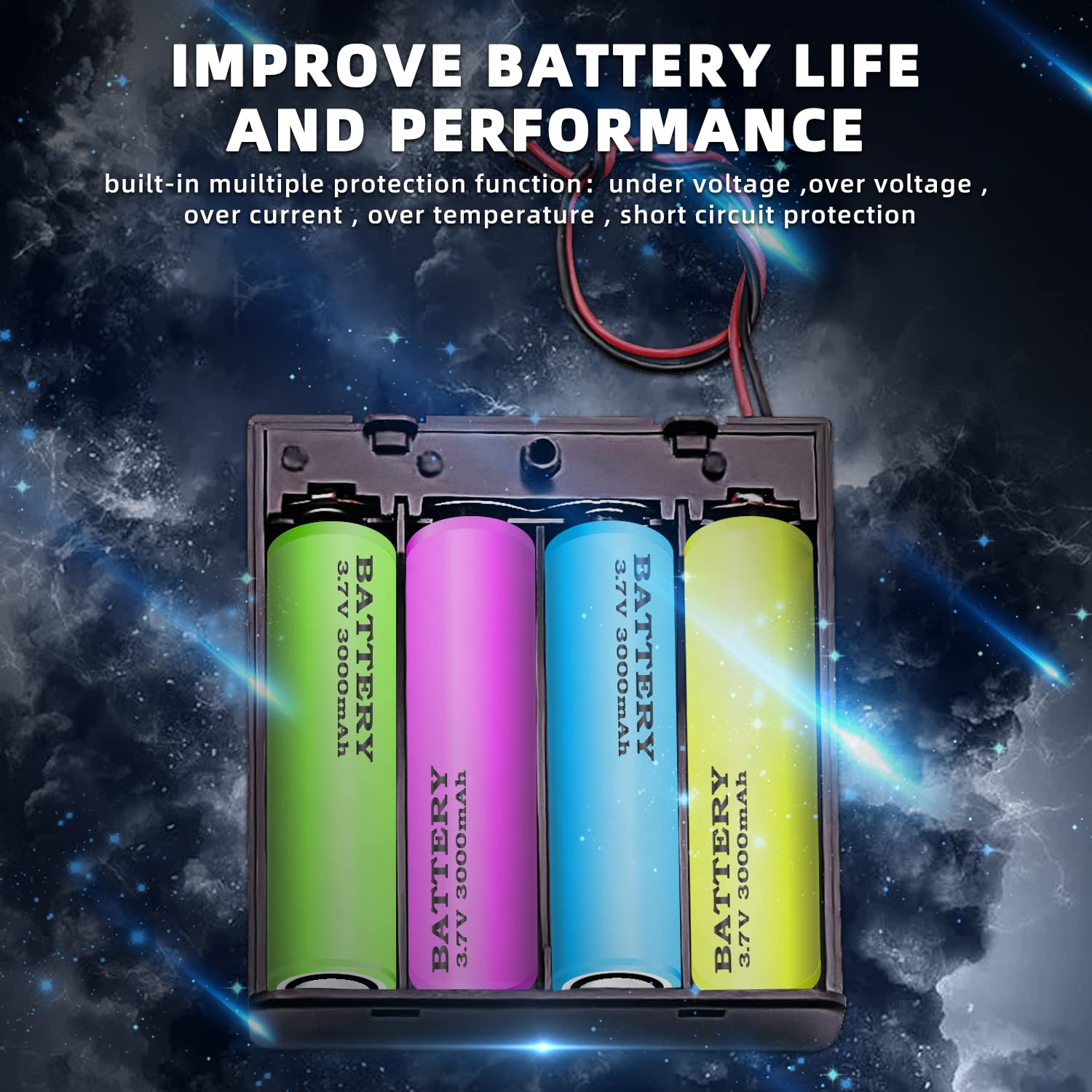 DaFuRui[7 Pack 4 Types AA Battery Holder with Switch;2Pcs 2x1.5V AA,1Pcs 3x1.5V 3 AA,2Pcs 4x1.5V AA and 2pcs 8x1.5V AA Battery Storage Box Case with Wire Leads