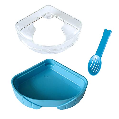 PINVNBY Hamster Bathroom Gerbil Plastic Sand Dry Bath Container Small Animal Sauna Toilet Sandbox with Scoop for Hamster Gerbil Rat Mice and Small Animal