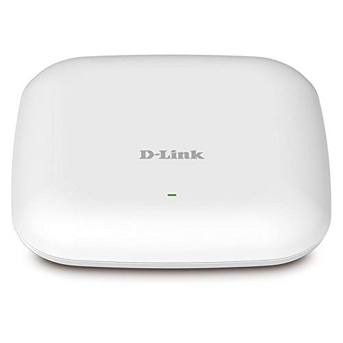 D-Link AC1300 Wave 2 Dual-Band PoE Access Point, Stand-alone or Remote Software Managed (Nuclias Connect), Gigabit Port, Wall or Ceiling Mount, Supports 802.3af PoE, WiFi Bridge Mode (DAP-2610) White