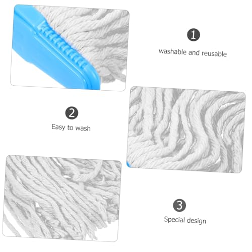 Beavorty Replaceable Mop Head Mop Heads Wet Mop Looped End Rope Mop Head Commercial Mop Heads Industrial Mop Heads Mop Floor Cleaner Pad Mop Refill Replacement Mop Pads Cotton