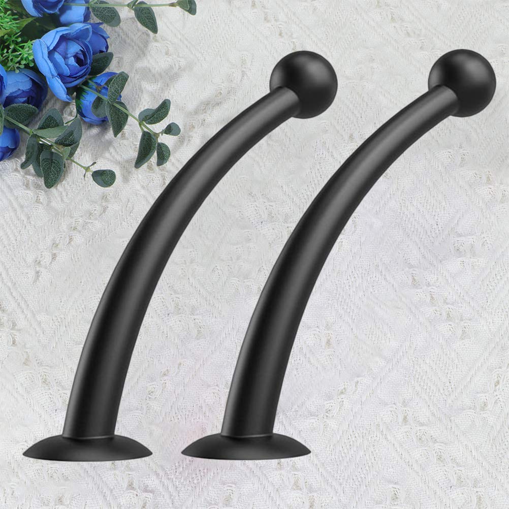 Abaodam 1 Pair Helmet Silicone Suction Cup Tentacles Antenna Sucker Tentacles Accessories (Pair of Black Tentacles) Bike Part and Accessories