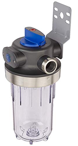 AmazonBasics Whole House Heavy Duty Filtration Housing 1" Inlet and Outlet | Equivalent to Culligan WH-HD200-C