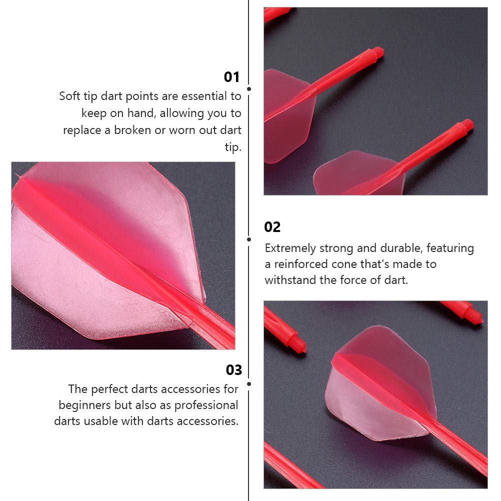 Abaodam 10 Pcs Professional Dart Flights and Shafts Dart Accessory Integrated Dart Shaft