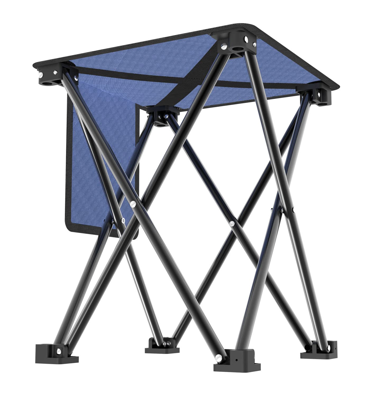 AIWOXING Camping Stool with Carry Bag, Collapsible Folding Portable Seat for Camp Fishing Hiking Gardening Beach, Small Foldable Camping Stools Chair, Blue