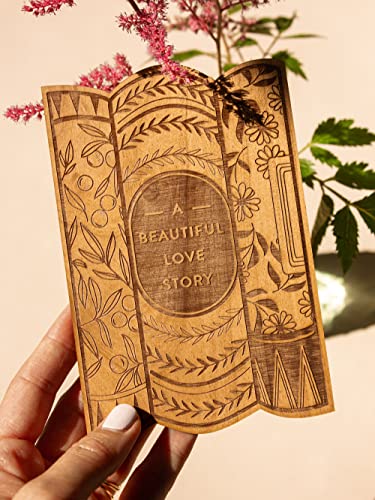 Beautiful Love Story Wood Card [Personalized Gifts, Custom Message, Love, Anniversary, Wedding, Birthday, Just Because]