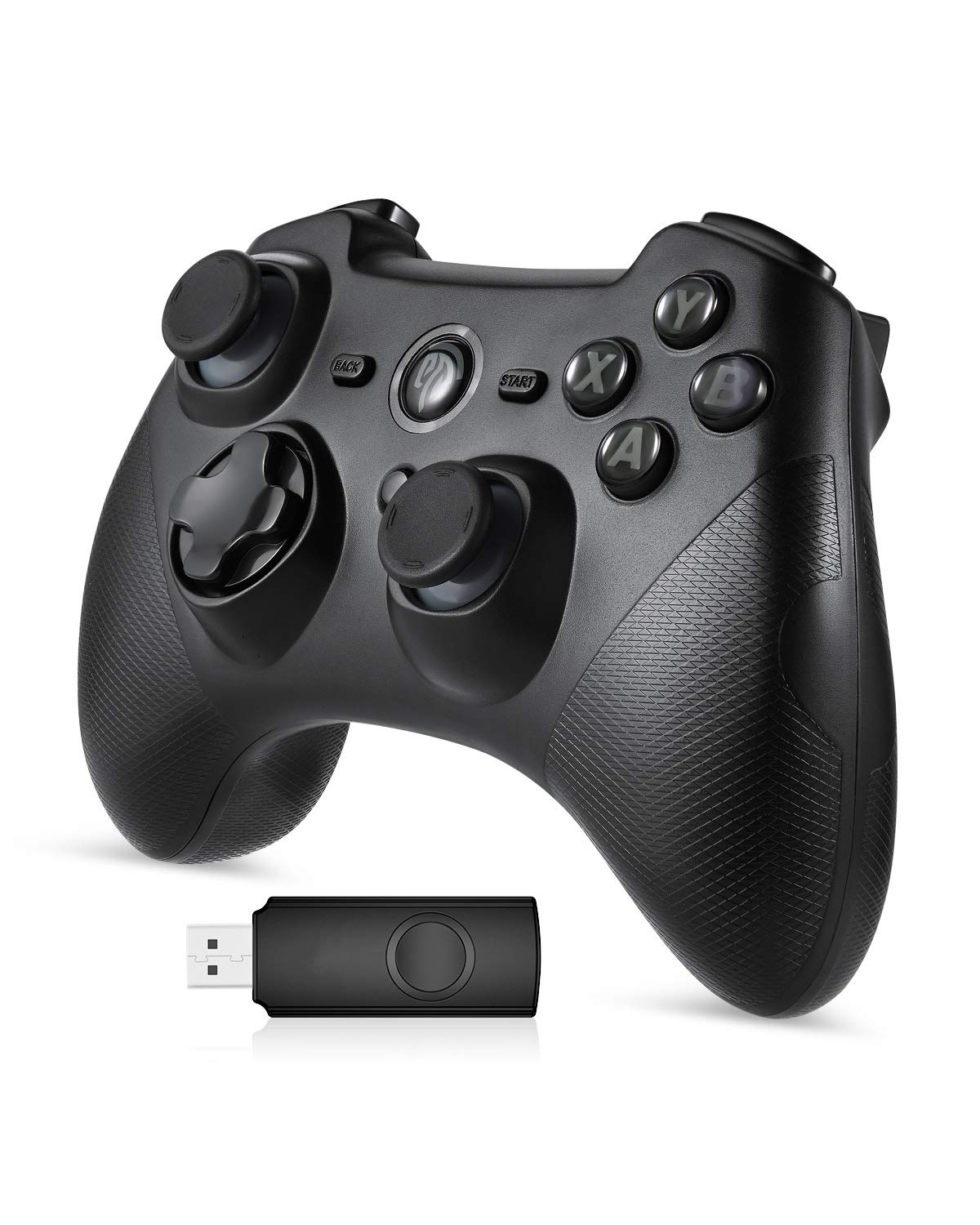 EasySMX 2.4G Wireless Controller for PC, PS3 Gamepads with Vibration Fire Button Range up to 10m Support PC PS3 Android Devices and TV Box