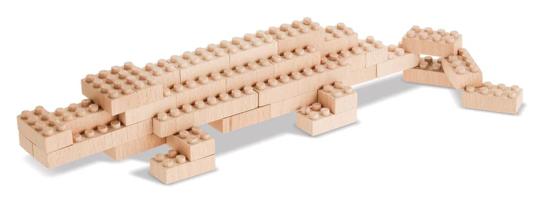 Eco-Bricks 3 in 1 Builds Reptiles - Earth-Friendly Kids Building Blocks - Create 3 Different Reptiles - Chameleon, Snake, Alligator