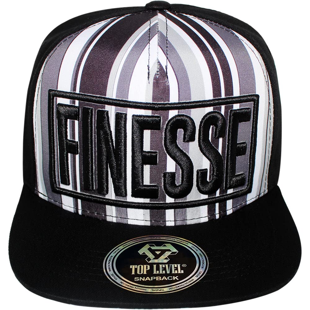 4350 DISTRICT Men's Adjustable Cotton Snapback Cap 7 (N21RES07 Black)