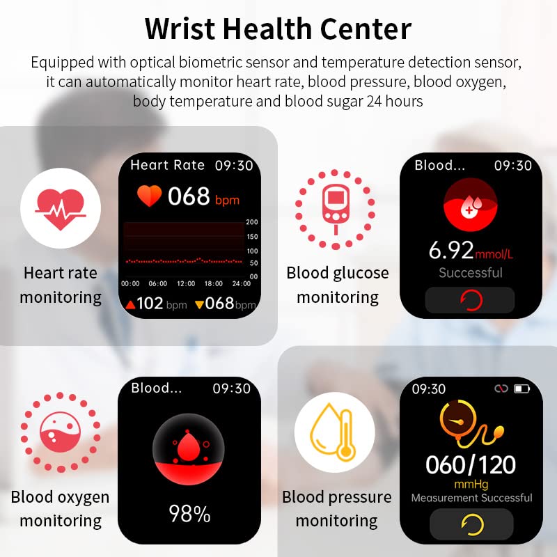 FILIEKEU F57L ๐ฉ๐๐๐๐
๐ฎ๐๐๐๐๐๐ ๐ด๐๐๐๐๐๐๐๐๐ Smartwatches Men Heart Rate Blood Pressure Temperature Sports Waterproof Smart Watch Women Fashion Black Couple Compatible with Android iOS