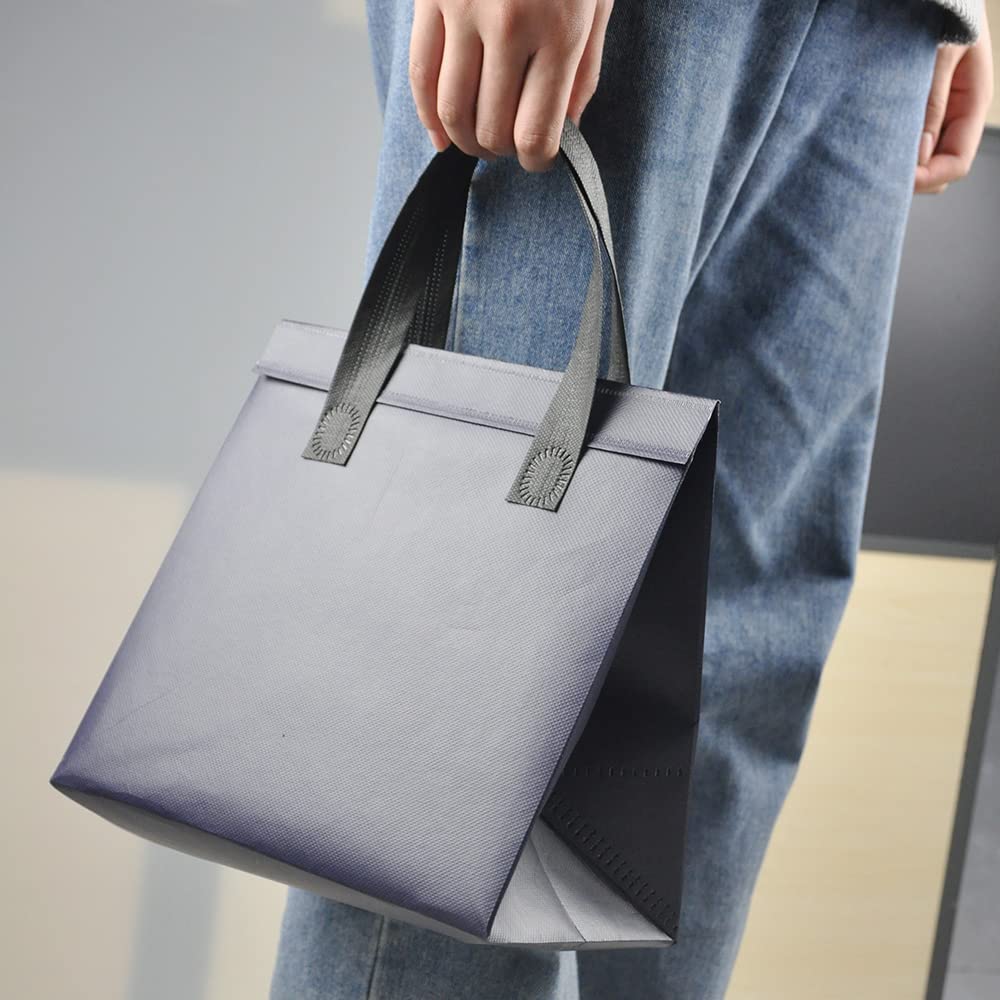 AIVYGDEN 60pcs Insulated Take Away Bags,Thermal Insulation Food Bag for Coffee,Milky Tea,Take-away Dinner,Fresh Seafood,Cold or Warm Food drive for Restaurant,Retail Store or Picnic/BBQ (bule)