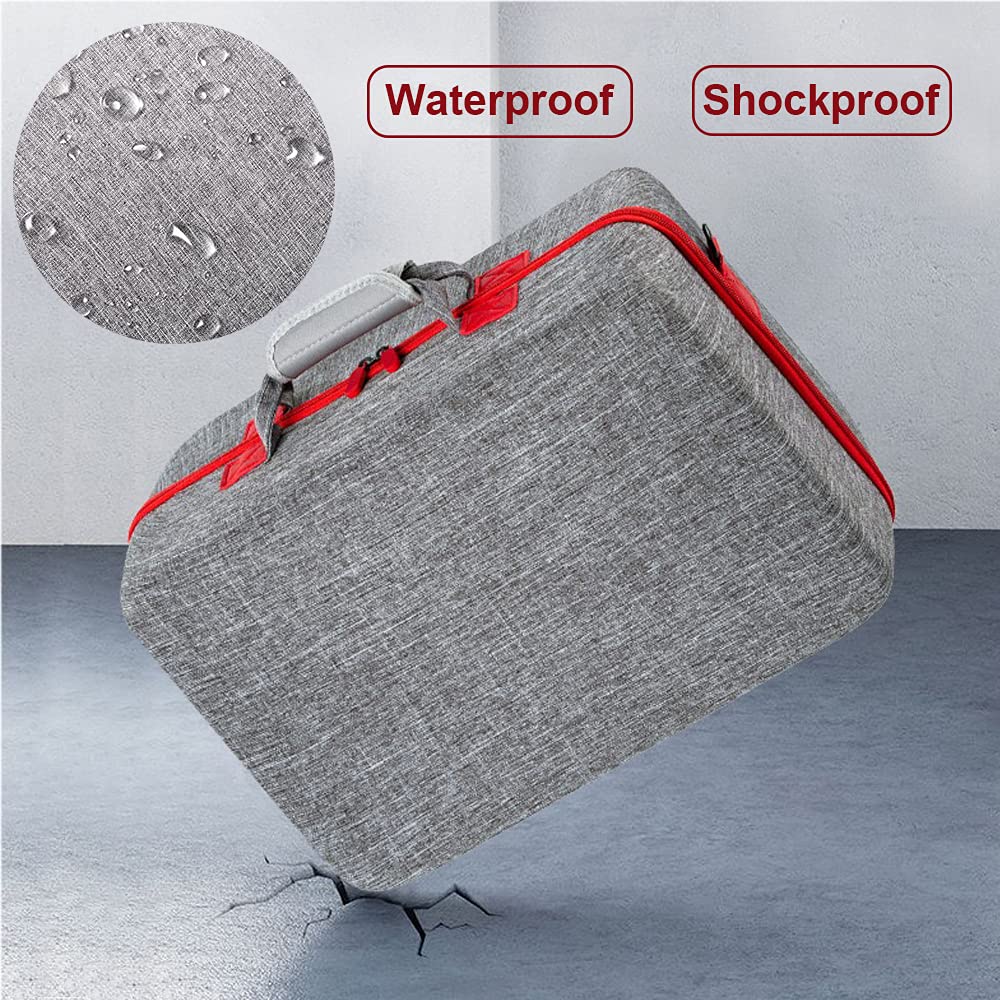 SYMOCA PS5 Carrying Case, Compatible with Playstation 5 Console, Waterproof and Shockproof Storage Travel Bag for PS5 Controllers, Cables, Game Disc or Other Accessories