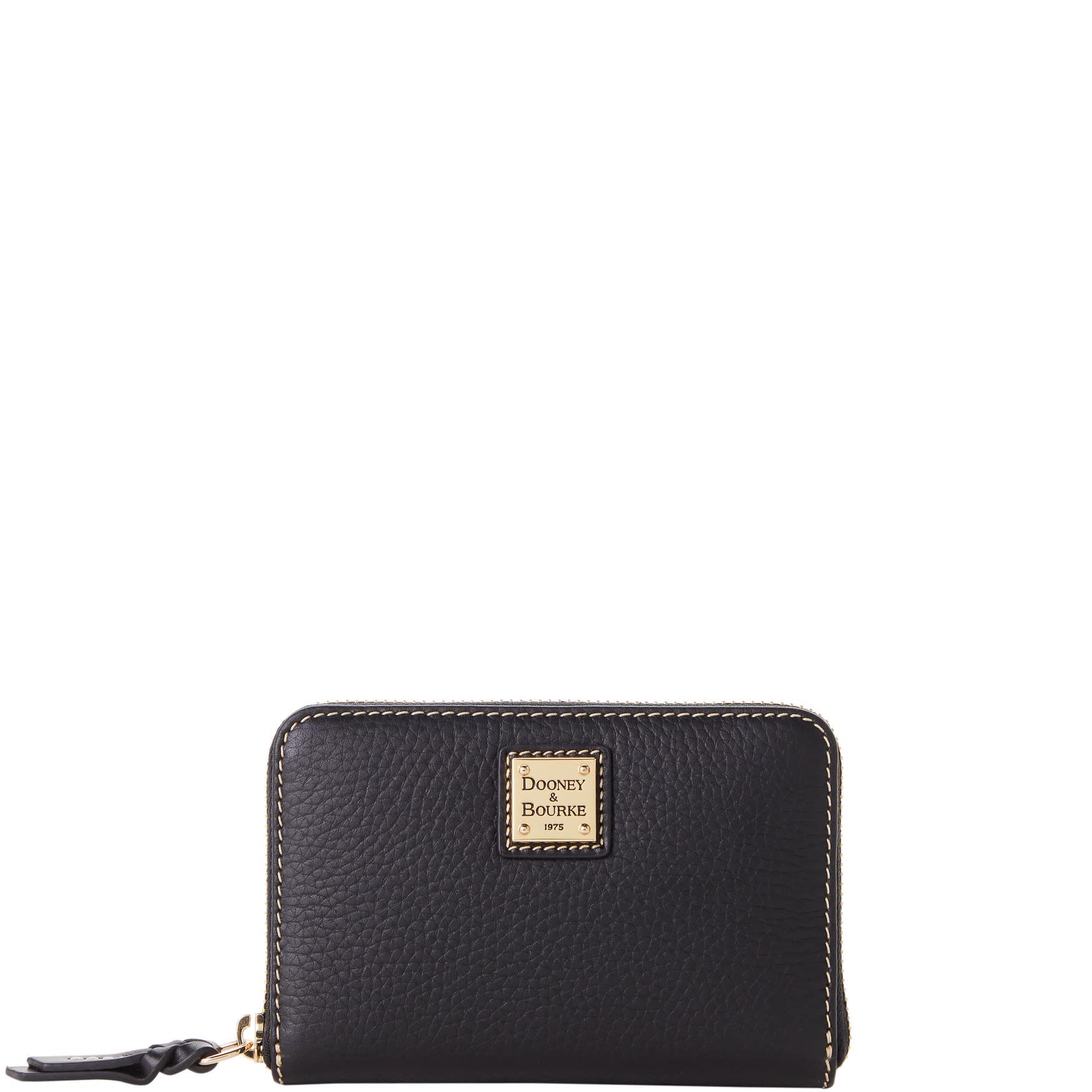 Dooney & Bourke Wallet, Pebble Grain Medium Zip Around Wallet - Black