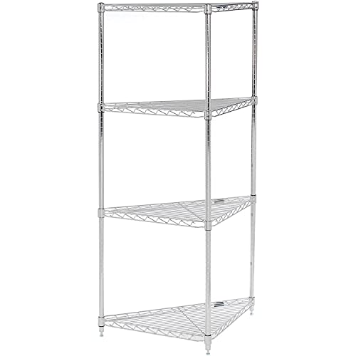 Nexel Corner Wire Shelving 24" W x 18" D x 74" H