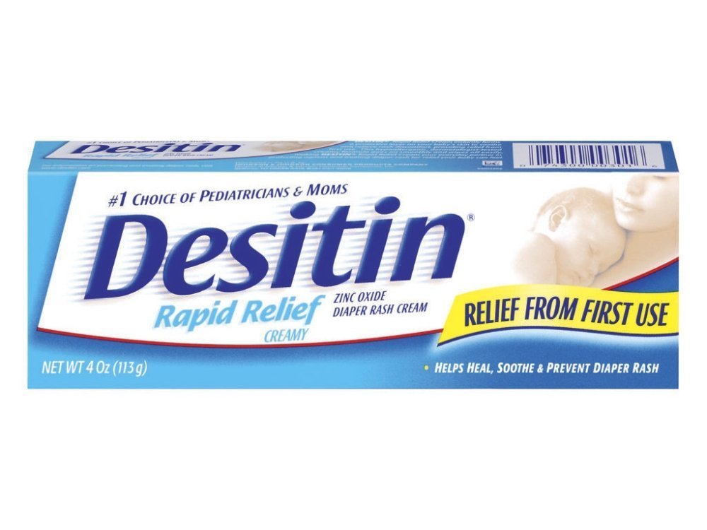 DESITIN Rapid Relief Zinc Oxide Diaper Rash Cream 4 oz ( Pack of 6)