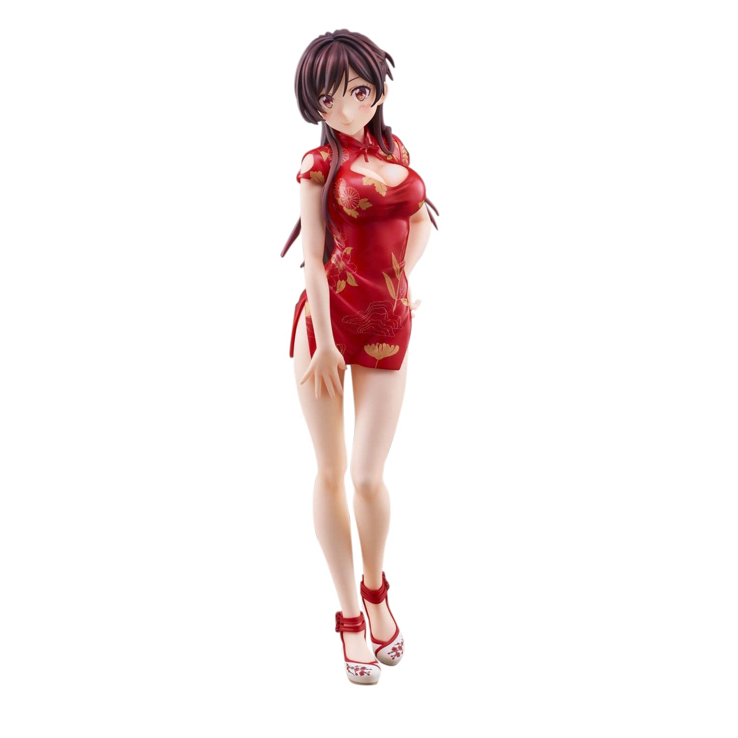 Anime Rent a Girlfriend Ichinose Chizuru PVC Action Toy Anime Figure Game Statue Collectible Model Doll Gift 9.4inch Cheongsam Version Exquisite Boxed