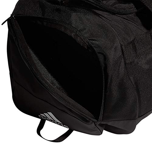 adidas Unisex adult Defender 4 Medium Duffel Bag, Black/White, One Size