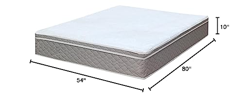 Nutan, 10-Inch Meduim Plush Eurotop Pillowtop Innerspring Mattress, Full XL